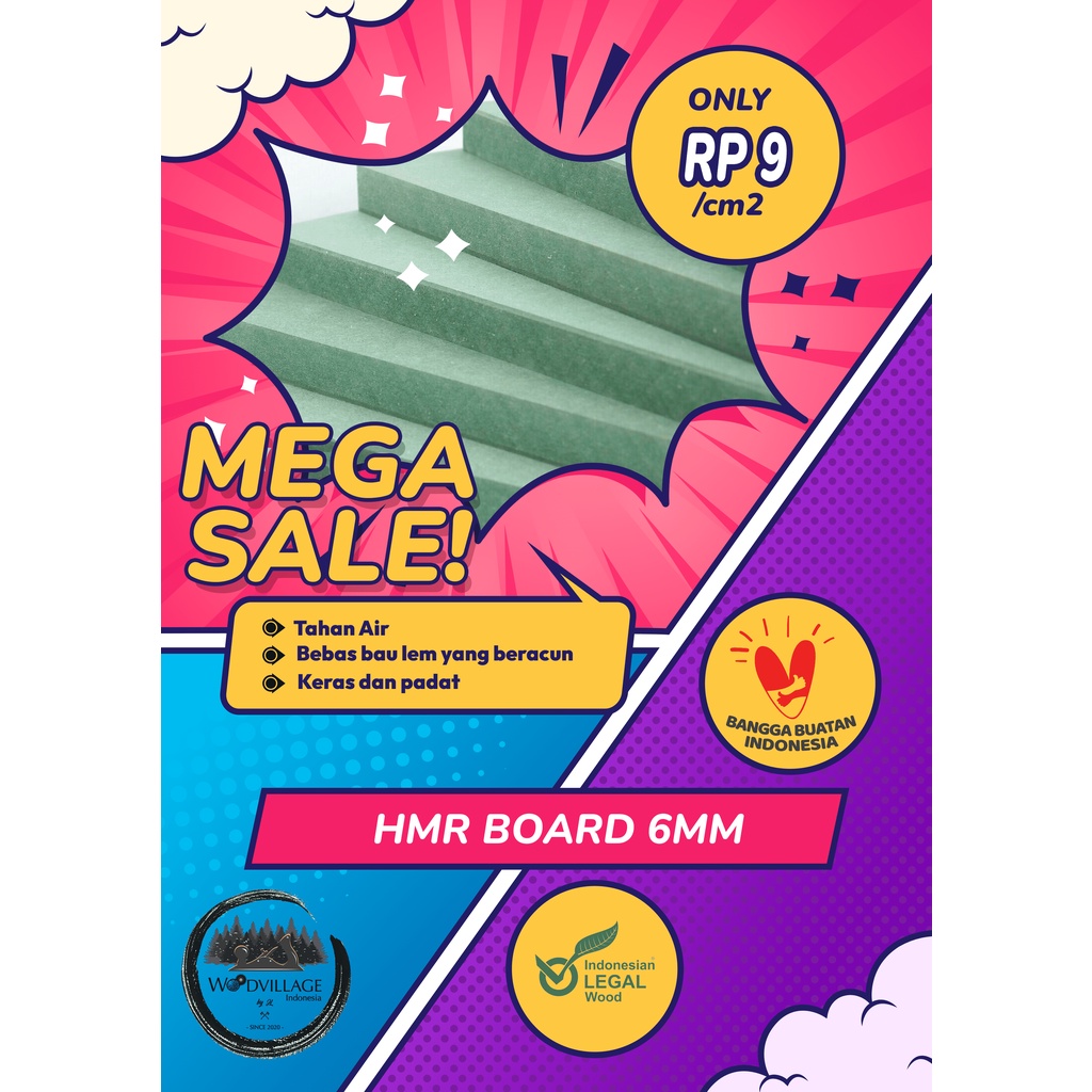 Jual MDF HMR 6MM - MDF HMR - CUSTOM MDF - CUSTOM HMR - MDF | Shopee Indonesia