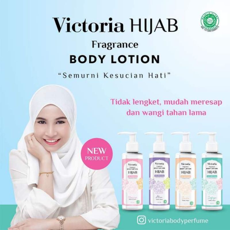 Jual Victoria body Lotion HIJAB with whitening ( orange ektract- green ...
