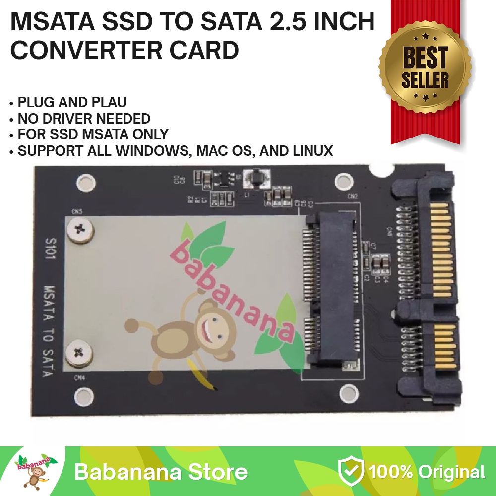 Jual Sata to MSATA converter M.SATA konverter adapter ssd hdd storage disk Adaptor MSATA CARD ...