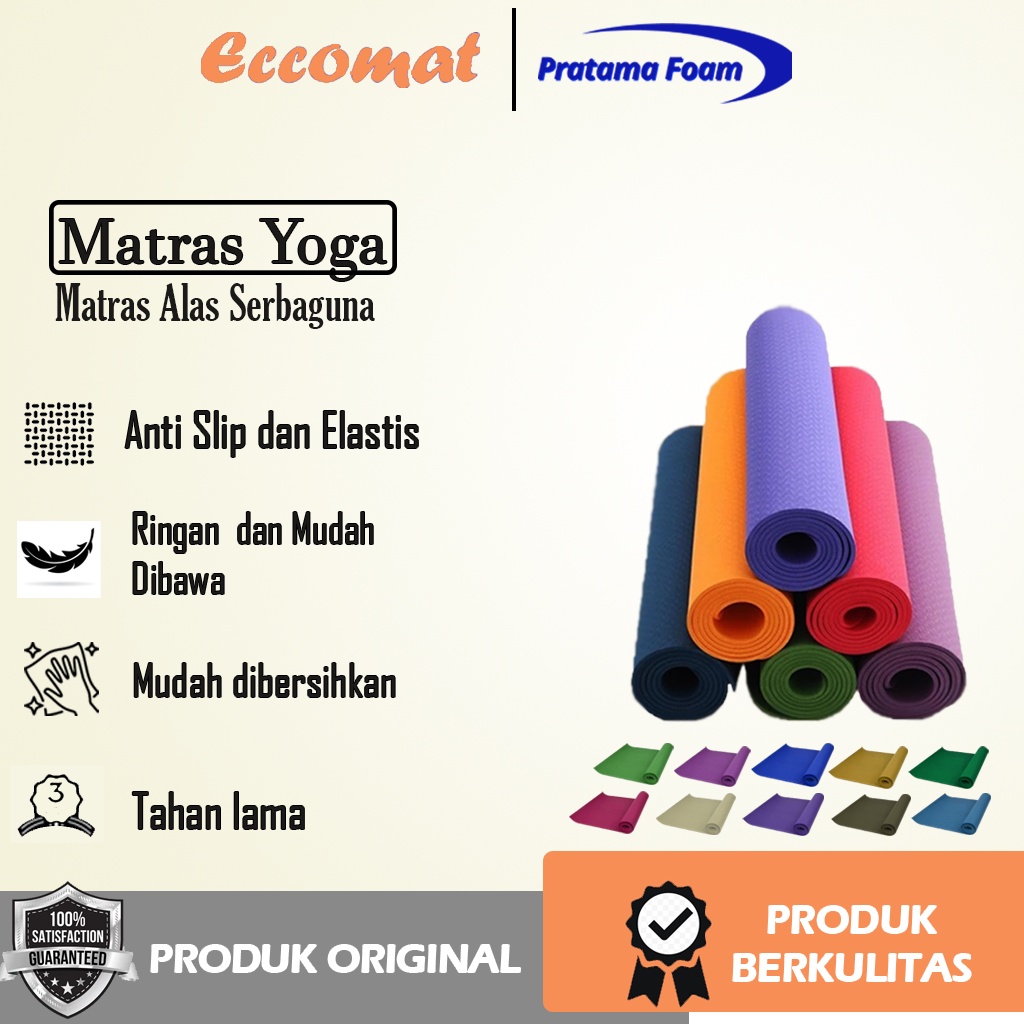Jual Yoga Mat Matras Tebal Senam Matt Camping Dewasa Pilates Anti Slip ...