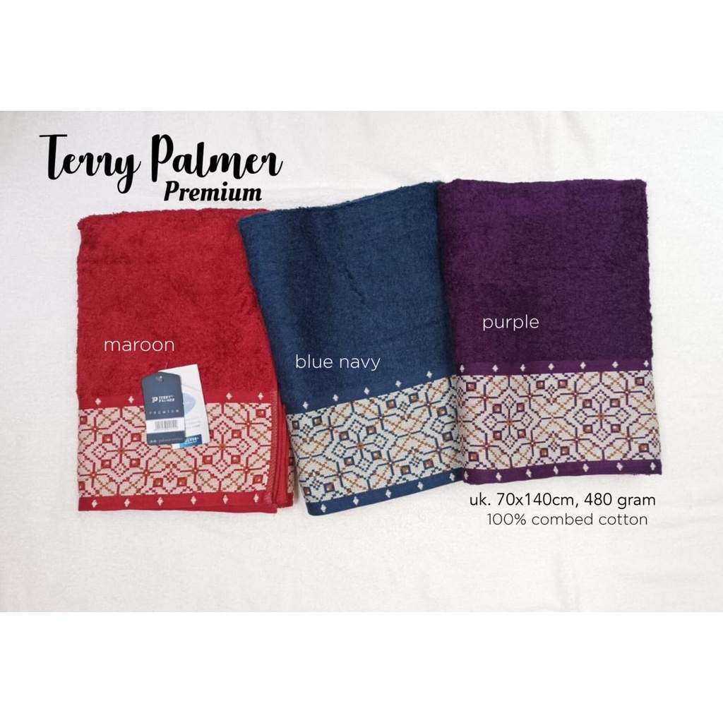 Jual Handuk Terry Palmer Premium ukuran 70x140cm 480 gram | Shopee ...