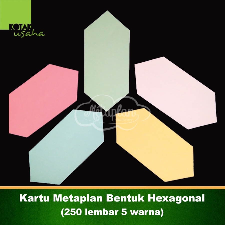 Jual Kartu Metaplan Bentuk Hexagonal (250 lembar 5 warna) | Shopee ...