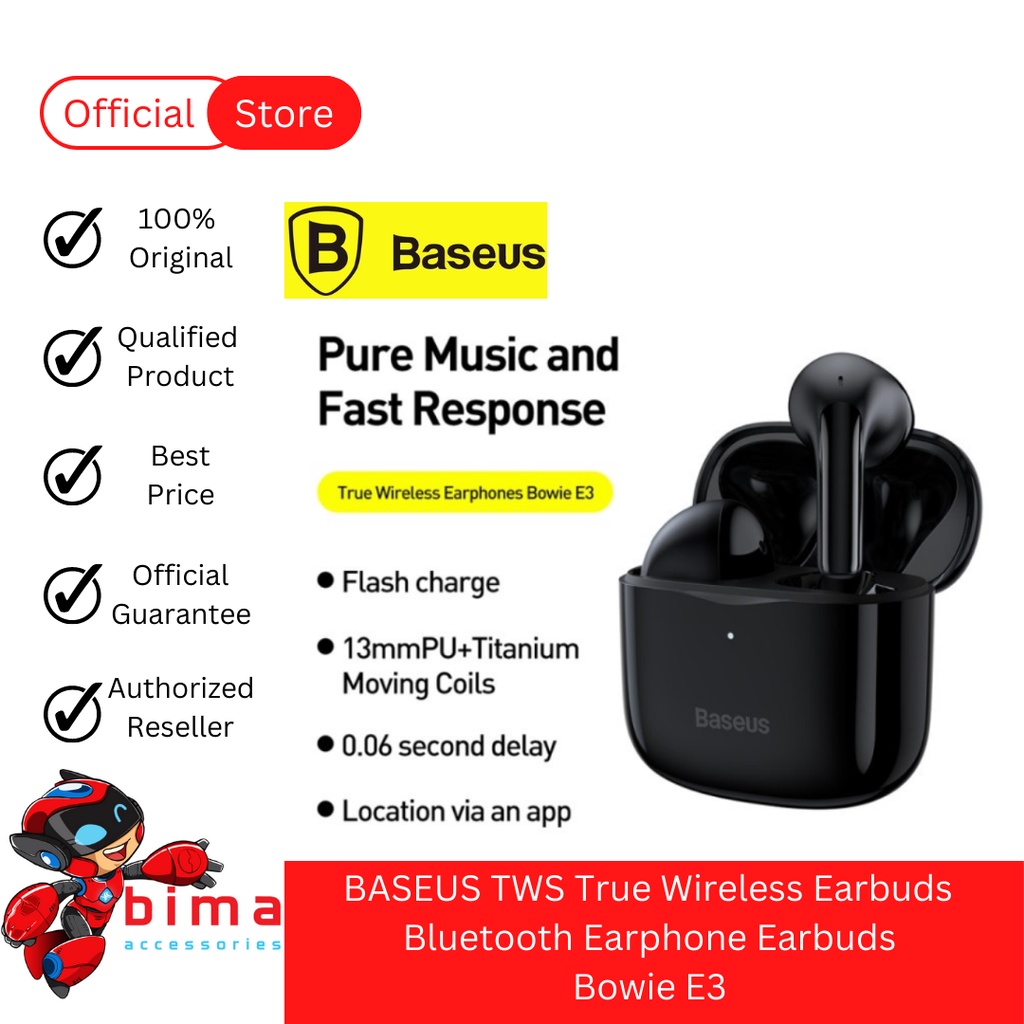 Jual BASEUS TWS True Wireless Earbuds Bluetooth Earphone Earbuds ...
