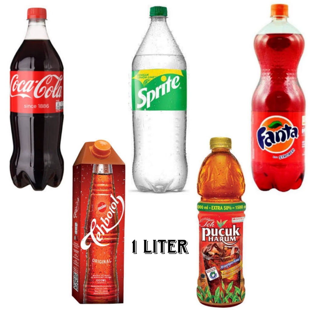 Jual fanta, sprite, coca cola, teh pucuk, teh botol sosro 1L per pcs ...