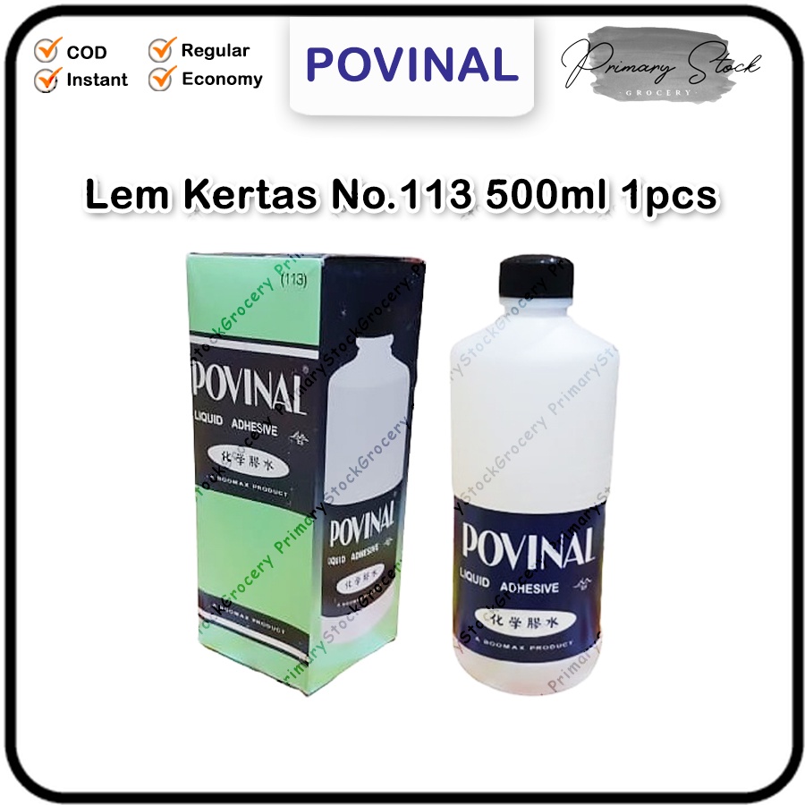 Jual Lem Kertas Povinal Gluvinal Slime 500 ml Jumbo Besar No 113 Gojek ...