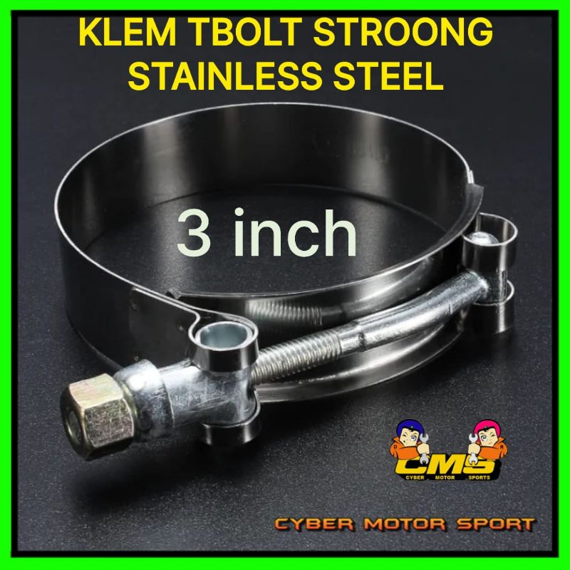 Jual klem universal 3 inch untuk diameter 57mm sd 76mm Klem steinlis ...