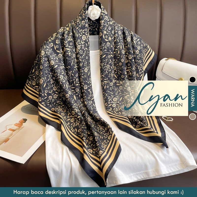 Jual Scarf "Asta" 90 x 90 bahan Sutra Imitasi HIGH GRADE, Scarf Mewah ...
