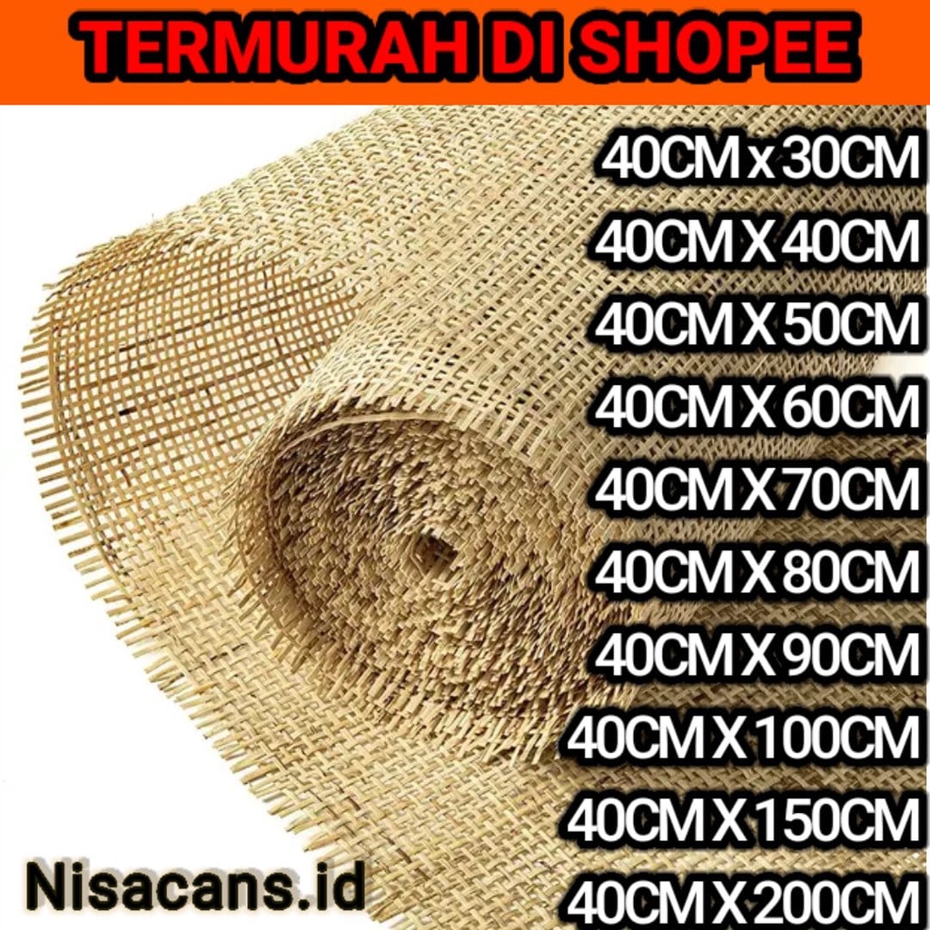 Jual ROTAN - ANYAMAN ROTAN LEMBARAN SQUARE/ROTAN WEBBING MOTIF KOTAK ...