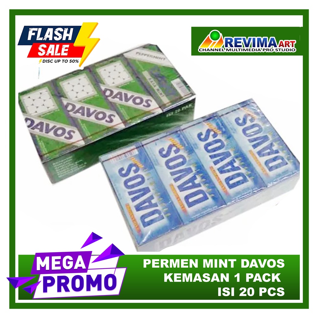 Jual Permen Mint Hangat DAVOS LUX 15gr Berhadiah Kemasan 1 pack isi 20 ...