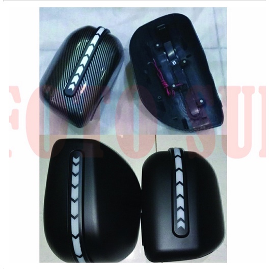 Jual Cover Spion mobil Agya 2012 sampai 2017 satu set hitam carbon ...
