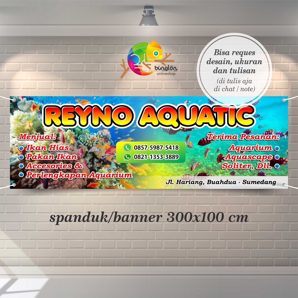 Jual Spanduk, Banner Aquarium Aquascape custom desain | Shopee Indonesia
