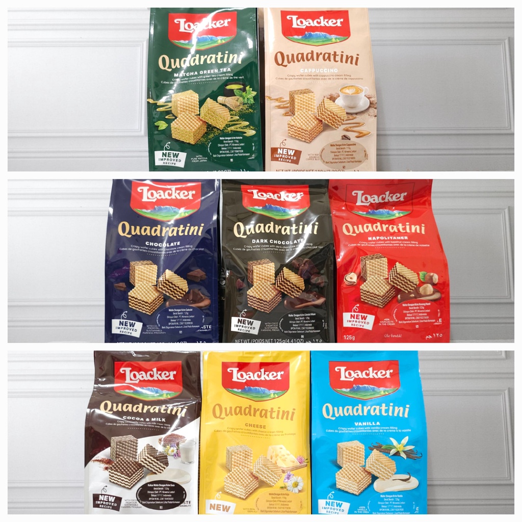 Jual Loacker Quadratini 125gr wafer All Varian | Shopee Indonesia