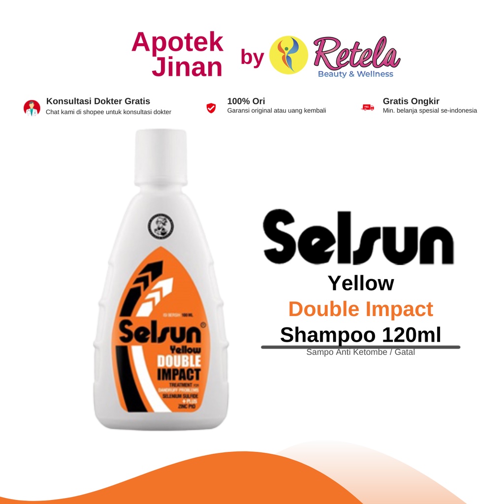 Jual SELSUN YELLOW DOUBLE IMPACT SHAMPOO 100ML | Shopee Indonesia