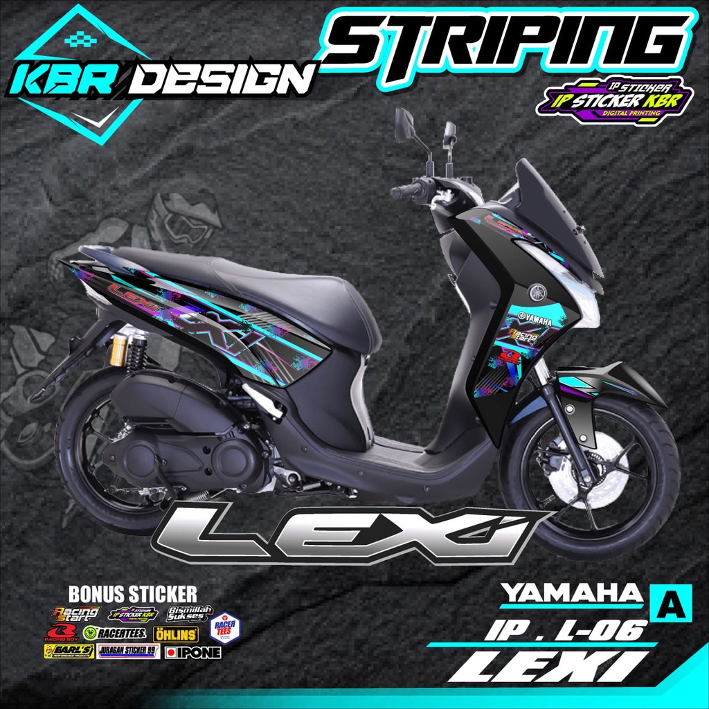 Jual Decal Sticker Striping Variasi Yamaha LEXI 125 MOVISTAR | Decal ...