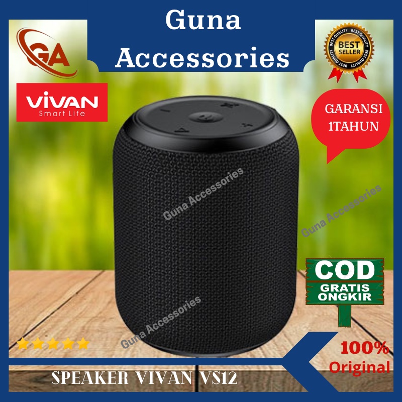 Jual VIVAN VS12 Speaker Bluetooth Wireless Audio Portable Mega Bass ...