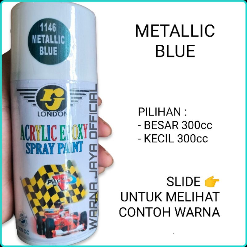 Jual BIRU METALLIC - Cat Kaleng Semprot Pilok Pilox Pylox RJ London ...