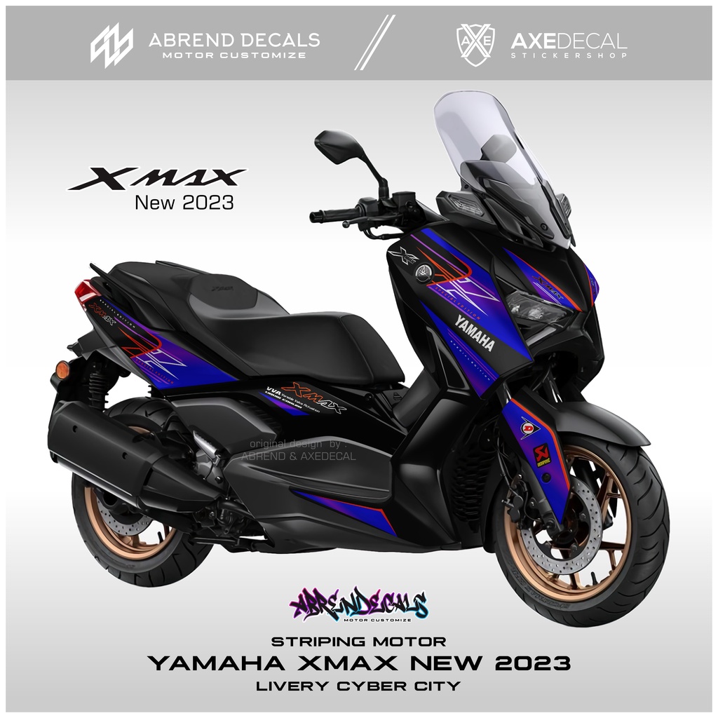 Jual Striping Yamaha Xmax New 2023 Livery Cyber City / Stiker Motor X ...
