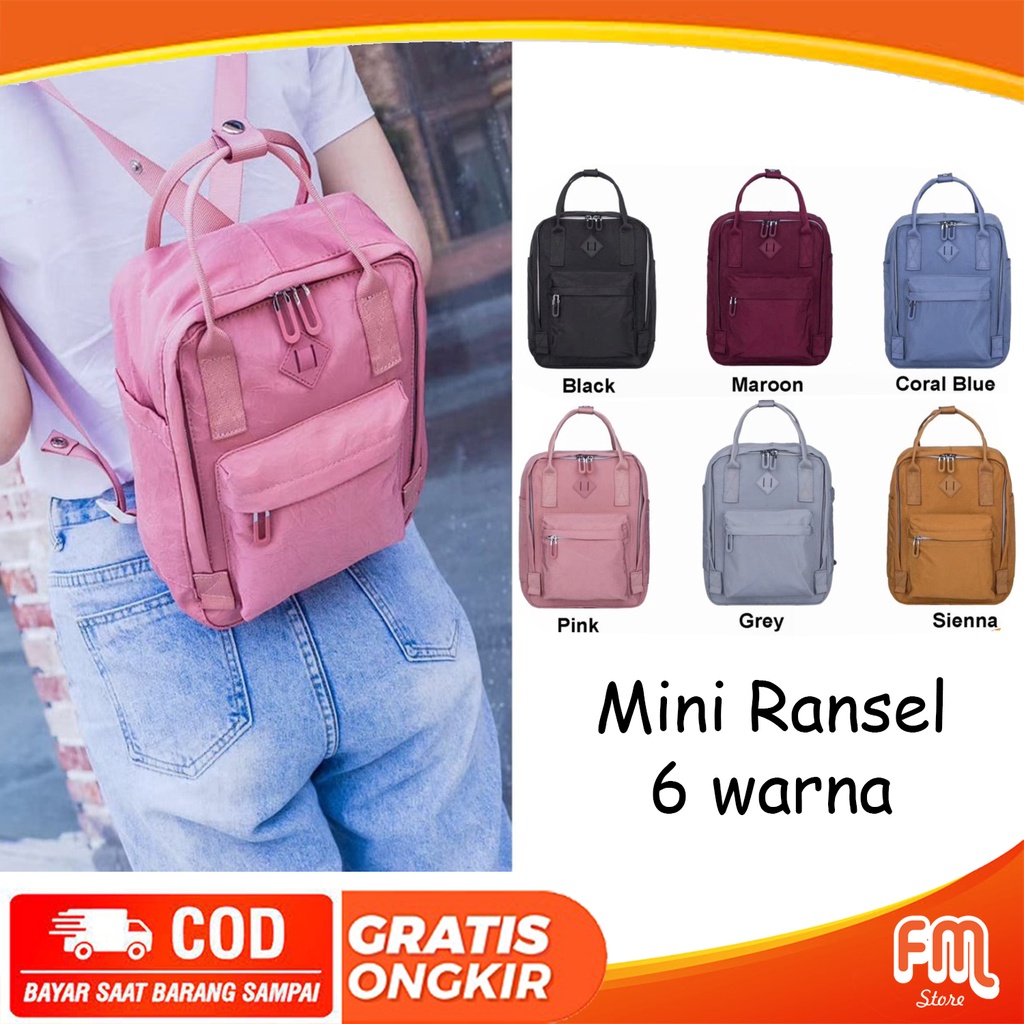 Jual Tas Ransel Wanita Import Basic 3514 / Backpack Wanita Mini Model ...