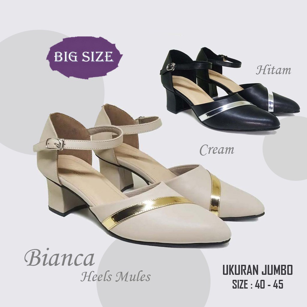 Jual BIANCA X ZAGIB HEELS MULES BIG SIZE | Sepatu Wanita Pesta Formal ...