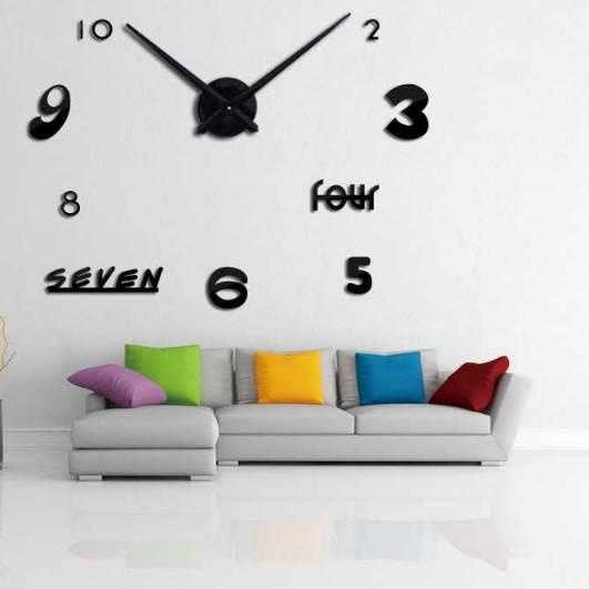 Jual ♧ Huruf Angka Jam Dinding DIY Jumbo 60-120cm Acrylic Desain Huruf ...