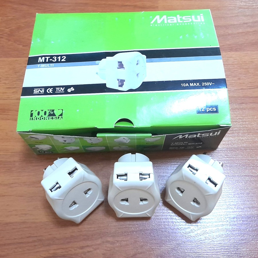 Jual STEKER T MULTI - COLOKAN T(3)-STEKER T MULTI MATSUI TEMBAGA | Shopee Indonesia