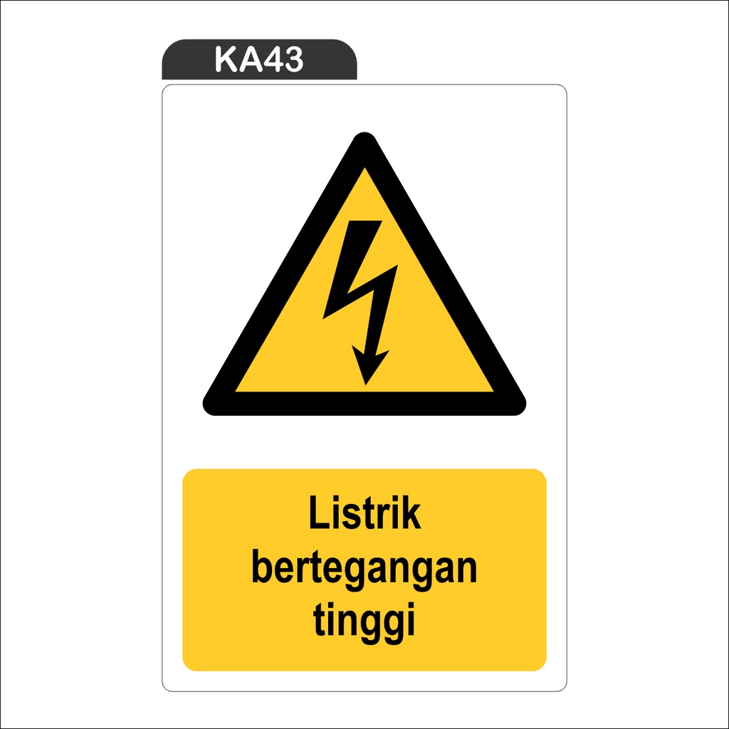 Jual Safety Sign Rambu Listrik Bertegangan Tinggi Stiker Only | Shopee ...