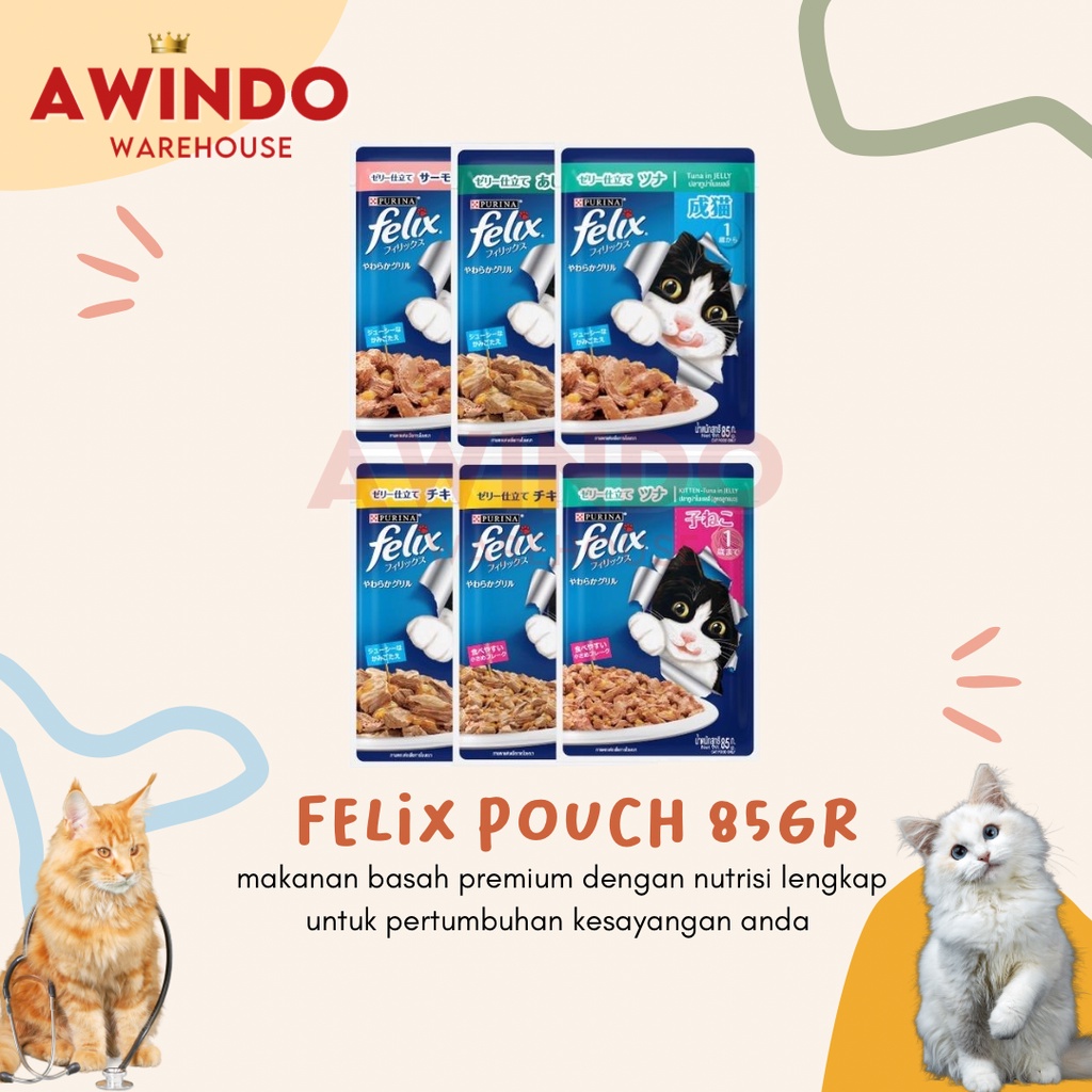 Jual FELIX POUCH - Makanan Kucing Premium Felix Wetfood 85gr | Shopee ...