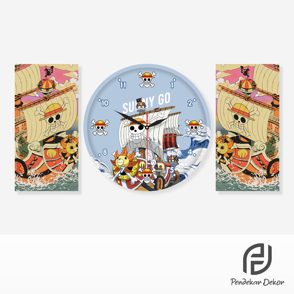 Jual JAM DINDING 1 SET - JAM DINDING ONE PIECE - JAM DINDING LUFFY ...