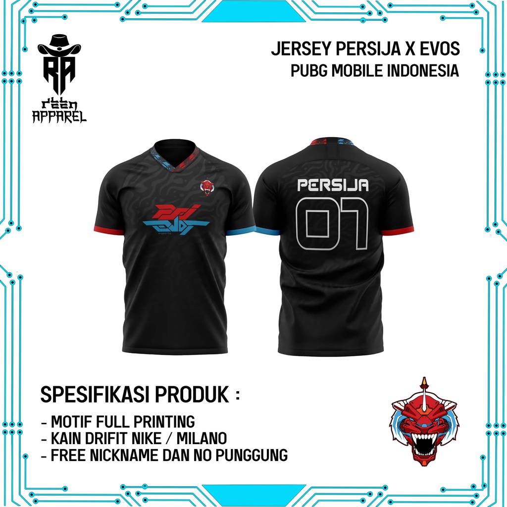 Jual Jersey Persija x Evos PUBG Mobile Terbaru Full Printing | Shopee Indonesia