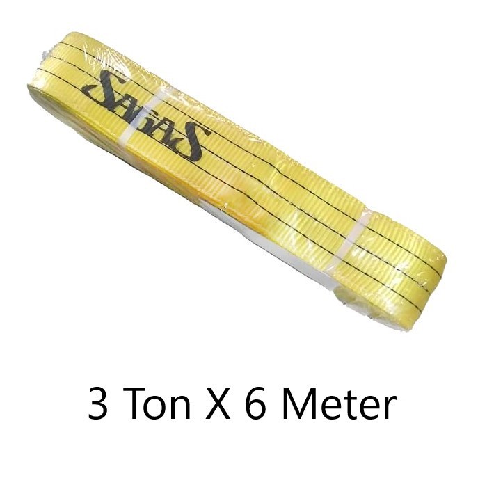 Jual SAGAS WEBBING SLING BELT 3 TON X 6 METER LEBAR 90MM TALI ANGKAT ...