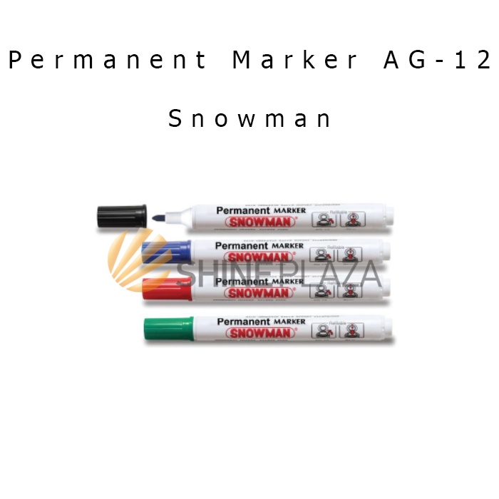 Jual Spidol Permanent Snowman AG-12 - Snowman Permanen Marker AG12 ...