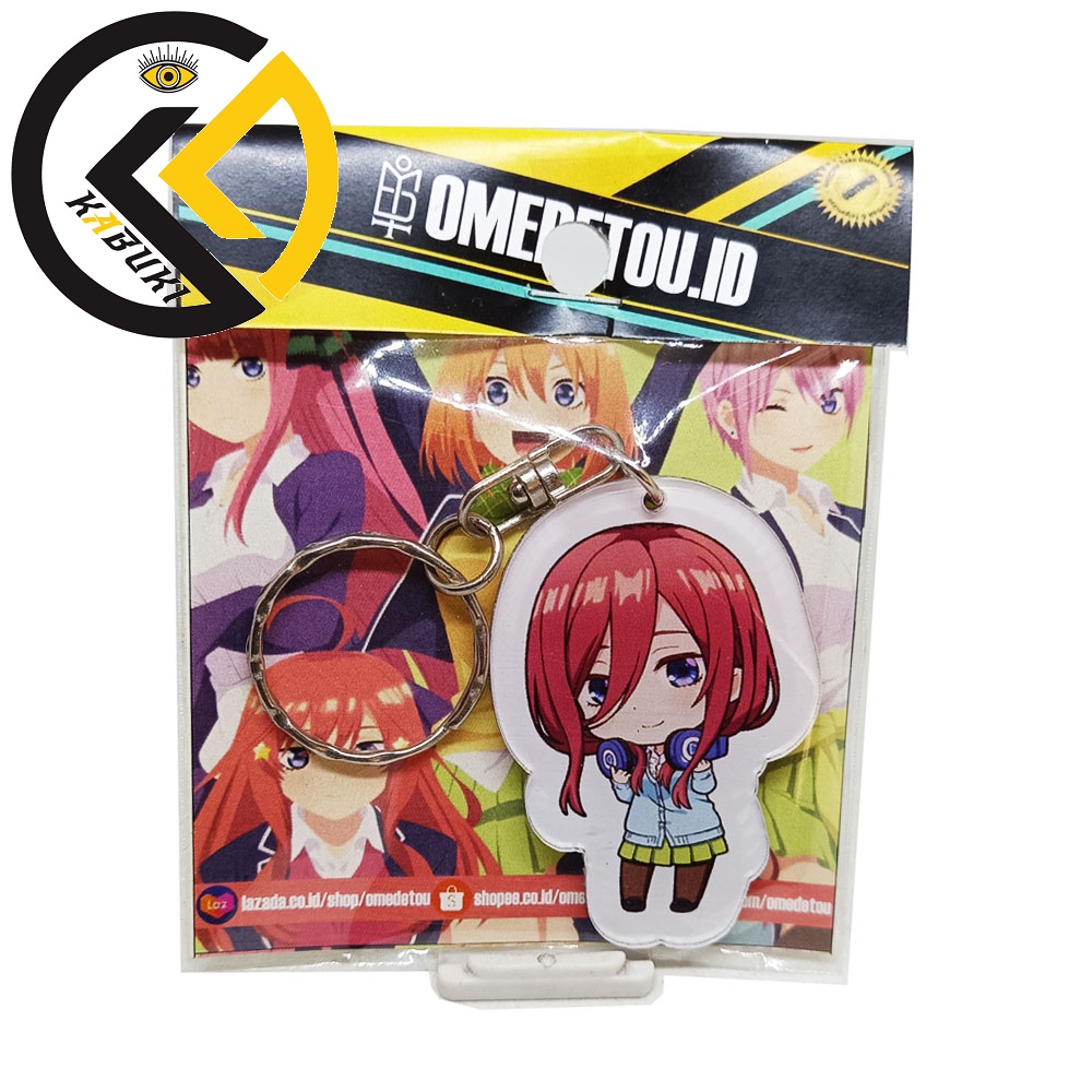 Jual KABUKI Key Chain Miku Nakano - Anime Gotoubun no Hanayome | Shopee ...