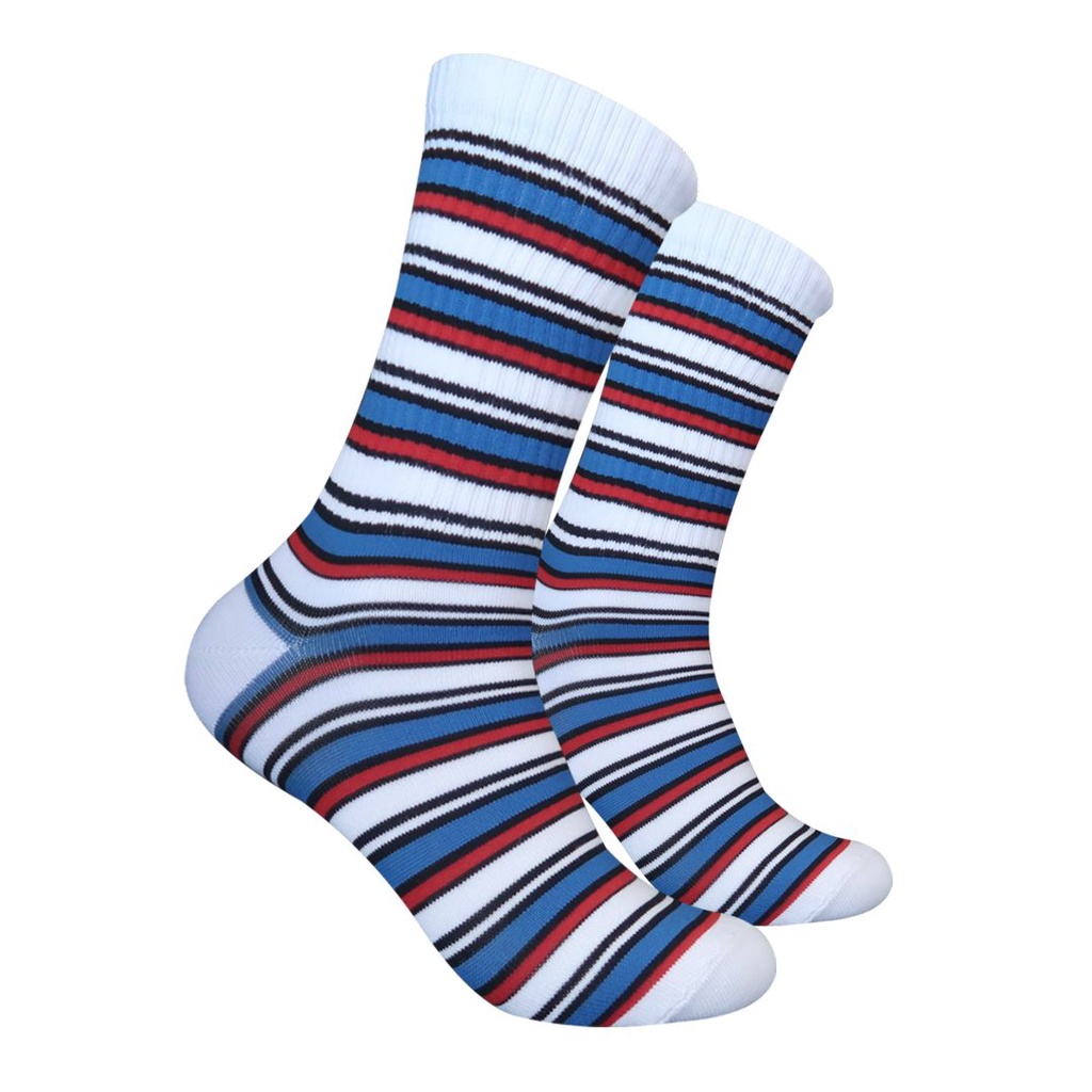 Jual Kaos Kaki Motif Garis Belang Biru Merah-Putih ( G93 ) | Shopee ...