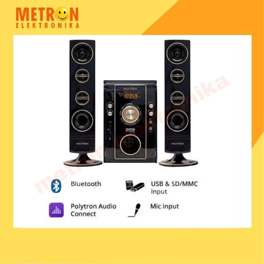 Jual POLYTRON PMA 9526 B - BLACK - MULTIMEDIA SPEAKER + USB + BLUETOOTH | Shopee Indonesia