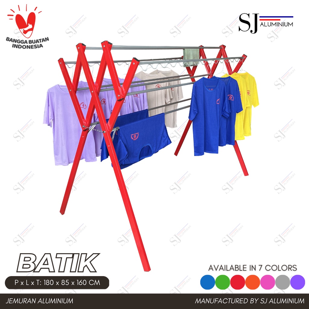 Jual Jemuran Aluminium & Rak Baju Handuk Pakaian Hanger Lipat Aluminium ...