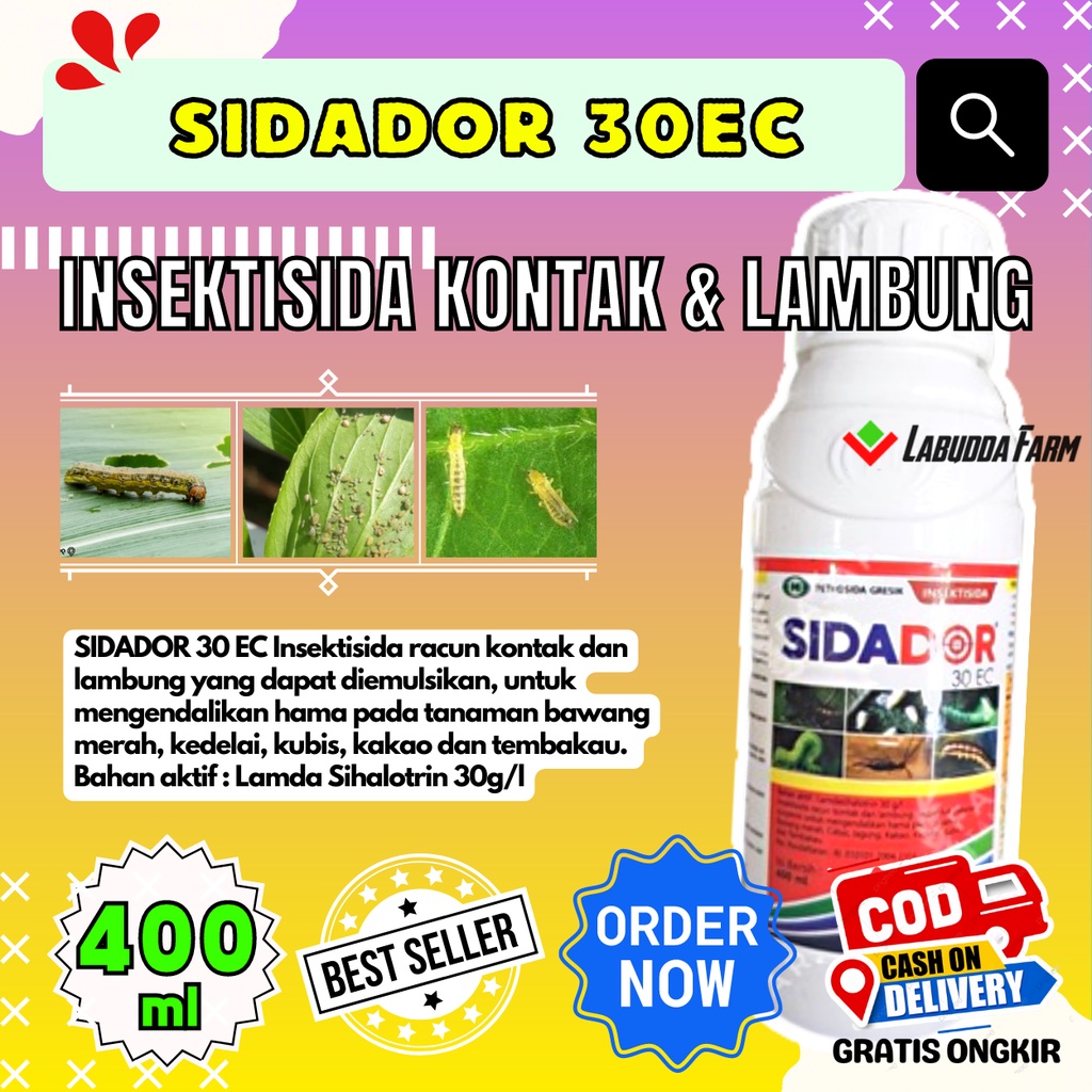 Jual Insektisida Sidador 30EC 400ml Insektisida Ulat Grayak Kutu Daun ...