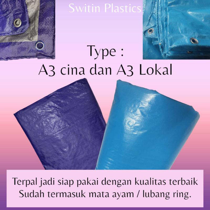 Jual Terpal A3 ukuran 5X6 meter Biru Silver | Shopee Indonesia