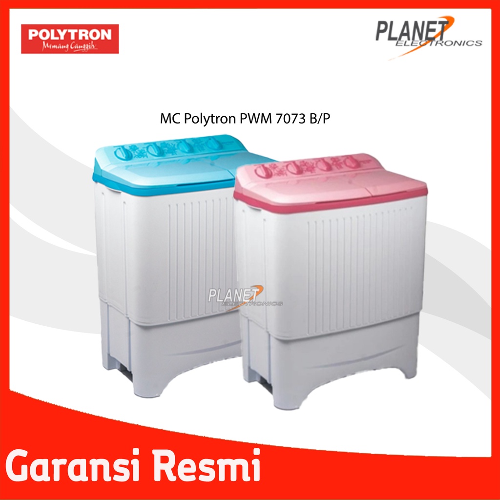 Jual Mesin Cuci Polytron 2 Tabung PWM 7073 B/P 7Kg | Shopee Indonesia