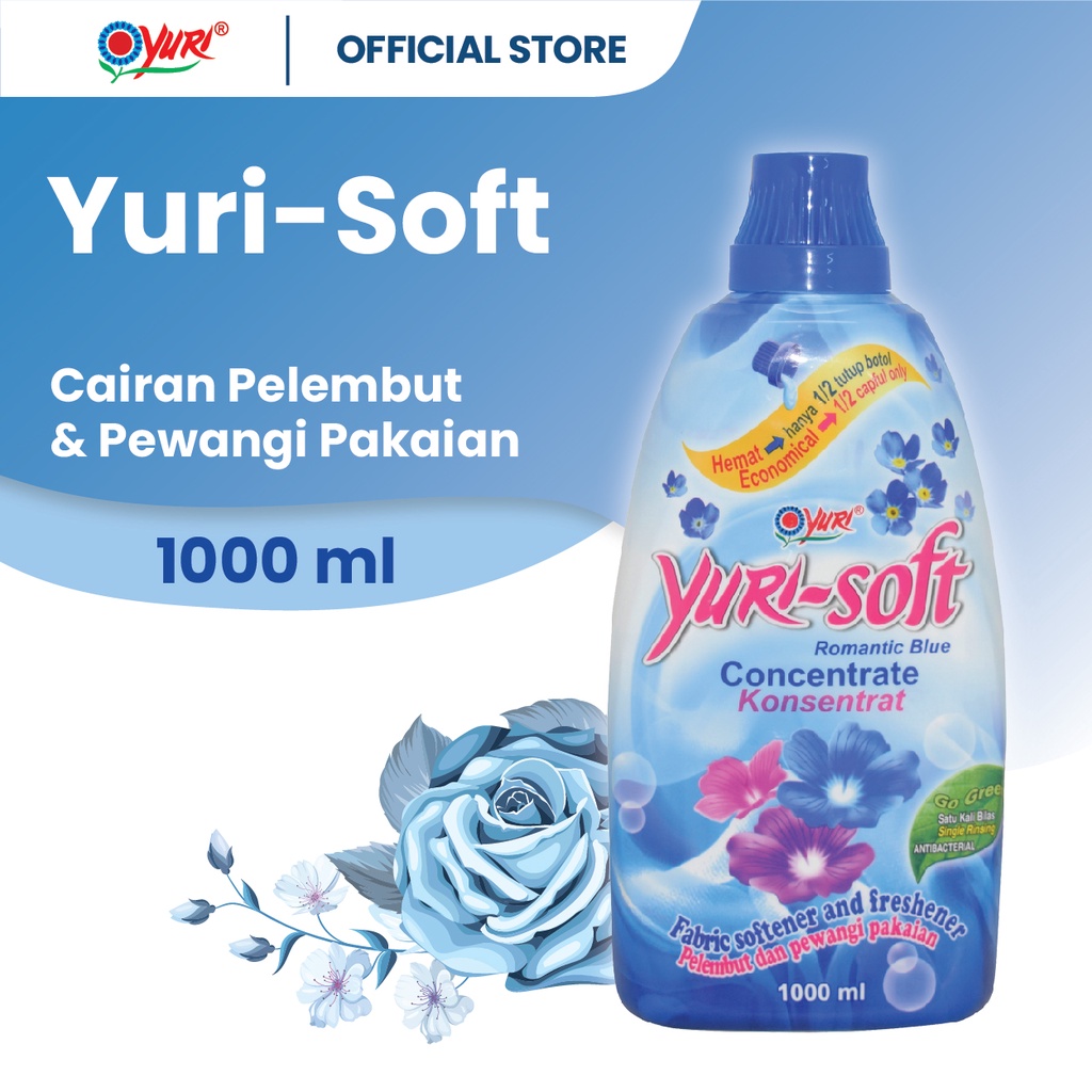 Jual Yuri Soft Pelembut dan Pewangi Pakaian 1000 Ml | Shopee Indonesia