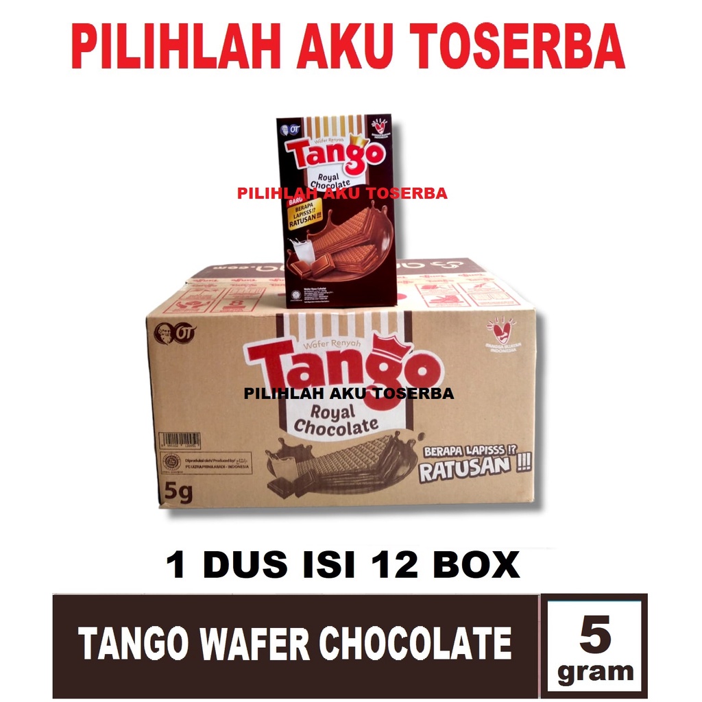 Jual Tango Wafer CHOCOLATE isi 20 pcs @ 5 gr - (HARGA 1 KARTON ISI 12 ...