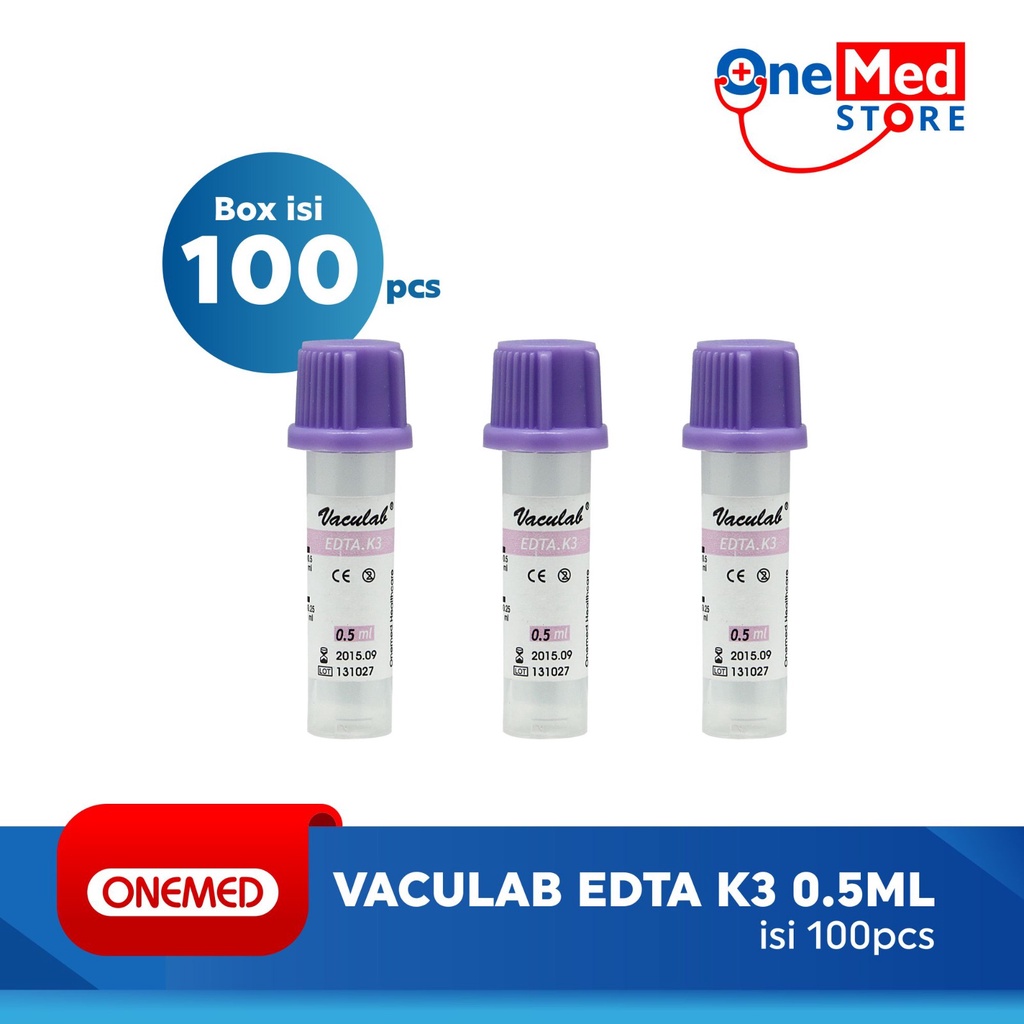 Jual Tabung Darah Vaculab EDTA Micro Tube 0,5cc OneLab OneMed | Shopee ...