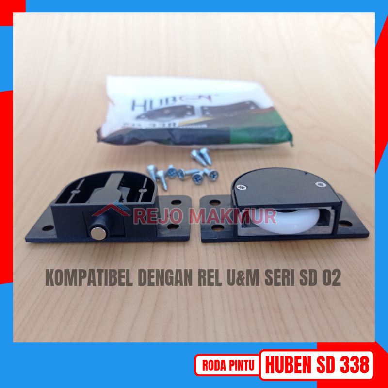 Jual Roda Pintu Sliding Roda Lemari Geser Murah Huben SD 338 | Shopee Indonesia