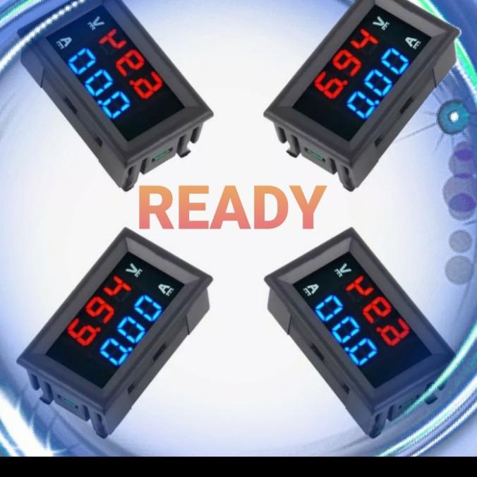 Jual voltmeter digital ammeter indikator 0-100V 10A volt ampere meter ghe03 | Shopee Indonesia
