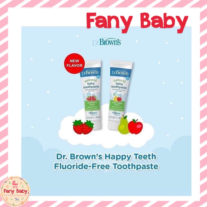 Jual DR BROWN'S BABY TOOTHPASTE STRAWBERRY 40GR / PASTA GIGI BAYI ...