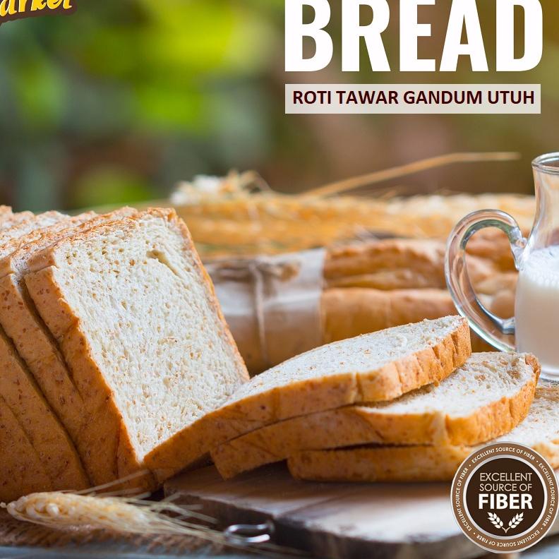 Jual Eleganty5Y9k ROTI TAWAR VEGAN GANDUM PREMIUM HALAL / WHOLE WHEAT ...