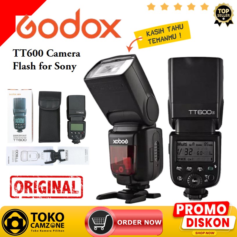 Jual Godox TT600 Camera Flash for Sony - GARANSI RESMI | Shopee Indonesia