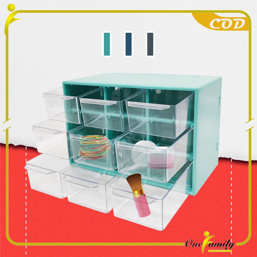 Jual ONE-C804 Kotak Laci Perhiasan kotak Aksesoris Mini 9 Sekat / Kotak ...