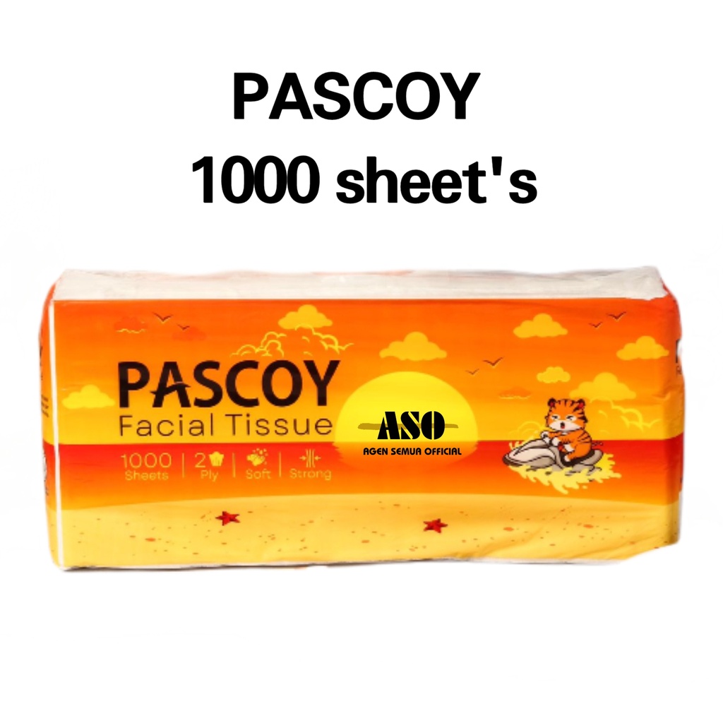 Jual Tisu Tissue PASCOY KILOAN 1000 sheet facial Tissue 2ply tisu wajah ...