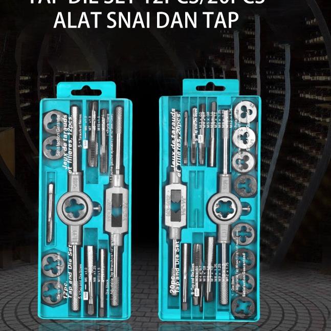 Jual Tap Die Set 12 20 pcs Alat Snai dan Tap Ulir Dart Mur Baut Alat ...