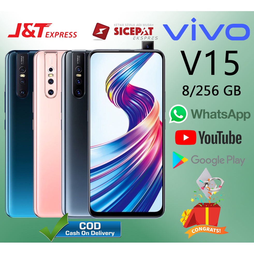 Jual HP VIVO V15 Ram 8/256GB Smartphone 4G LET 6.53 inches Dual SIM 24MP+32MP Handphone COD ...